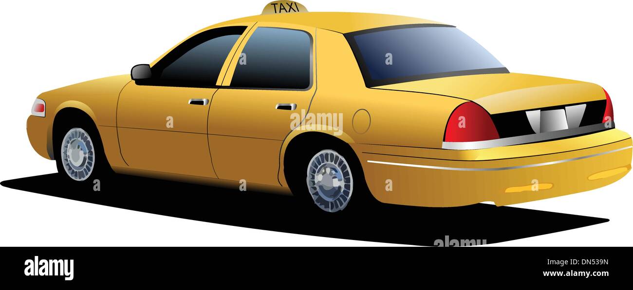 New York yellow taxi cab. Vector illustration Stock Vector Image & Art ...