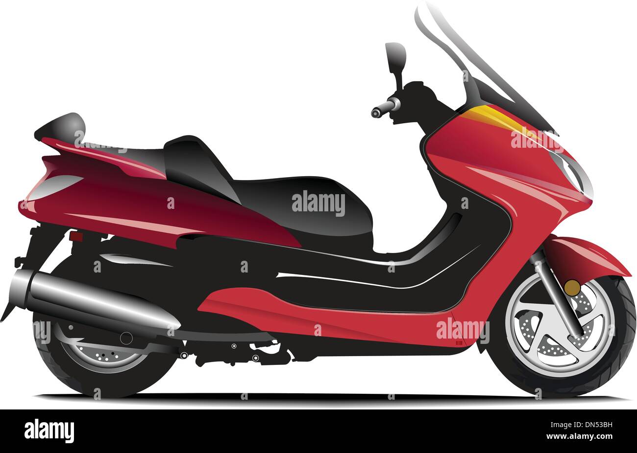 Sketch of city motorcycle. Scooter. Vector illustration Stock Vector ...