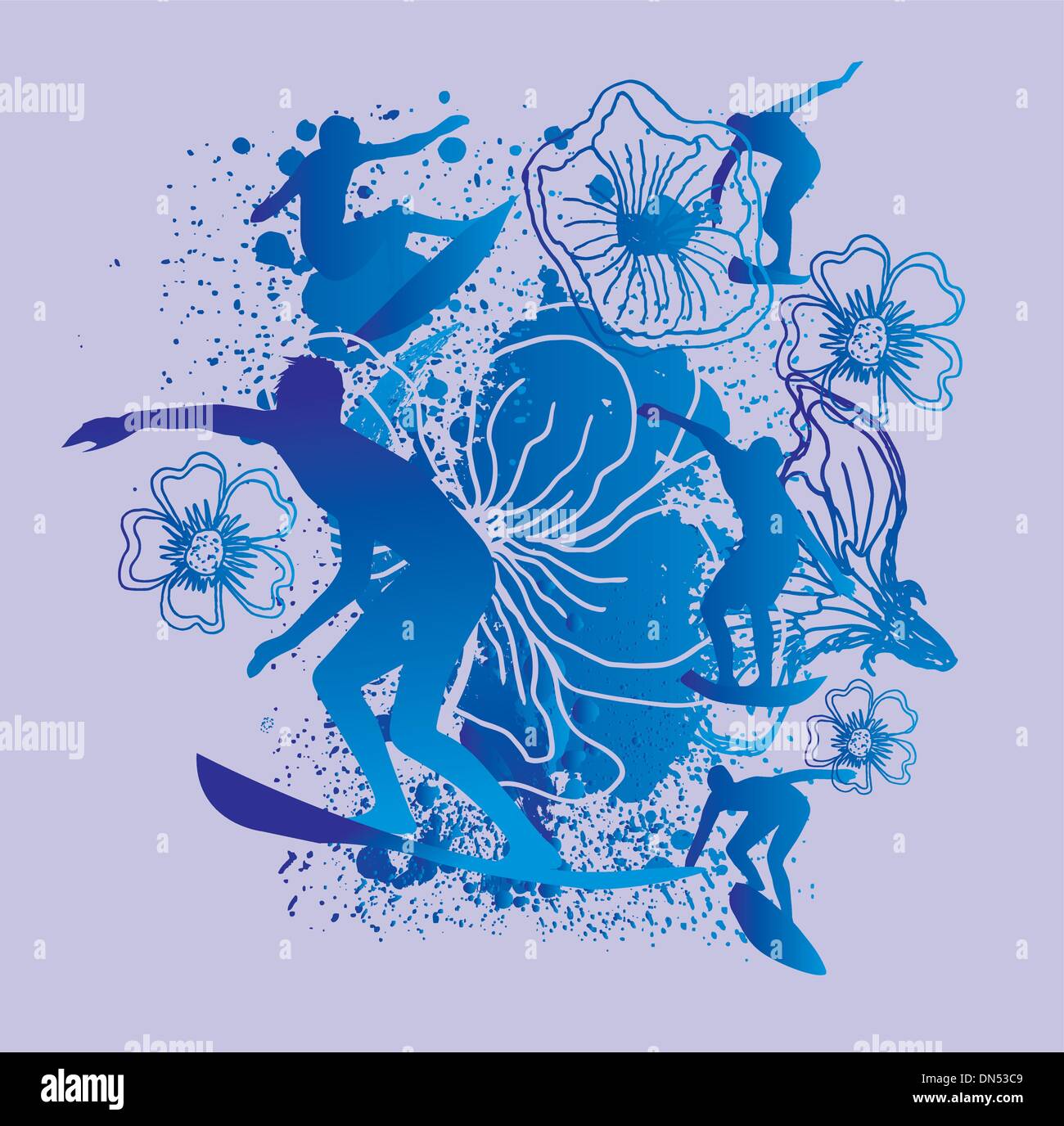 pacific surfer vector graphic design Stock Vector Image & Art - Alamy