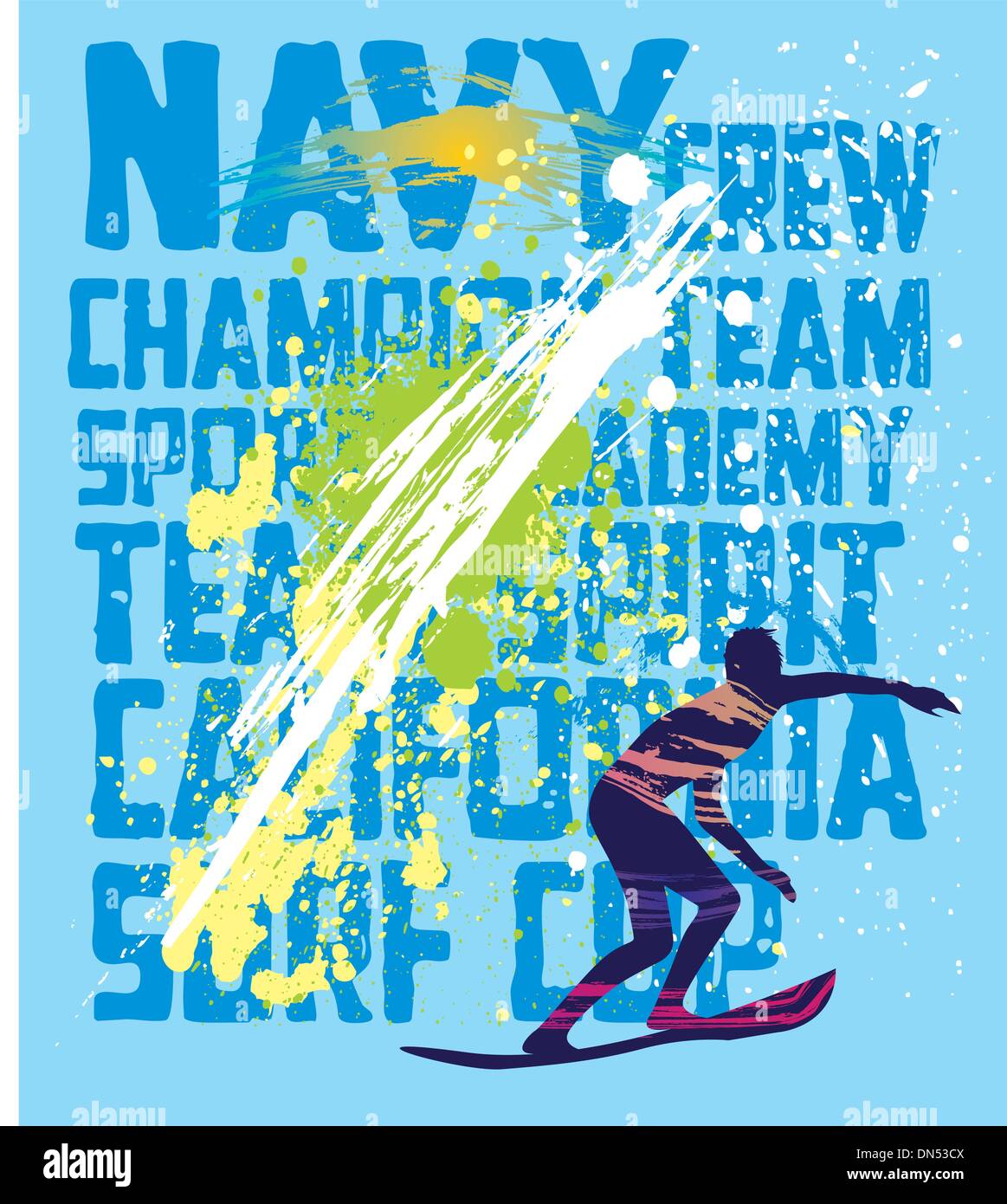 pacific surfer vector graphic design Stock Vector Image & Art - Alamy