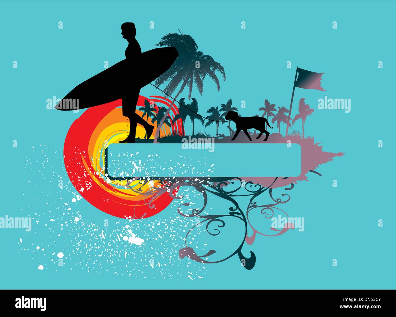 pacific surfer vector graphic design Stock Vector Image & Art - Alamy