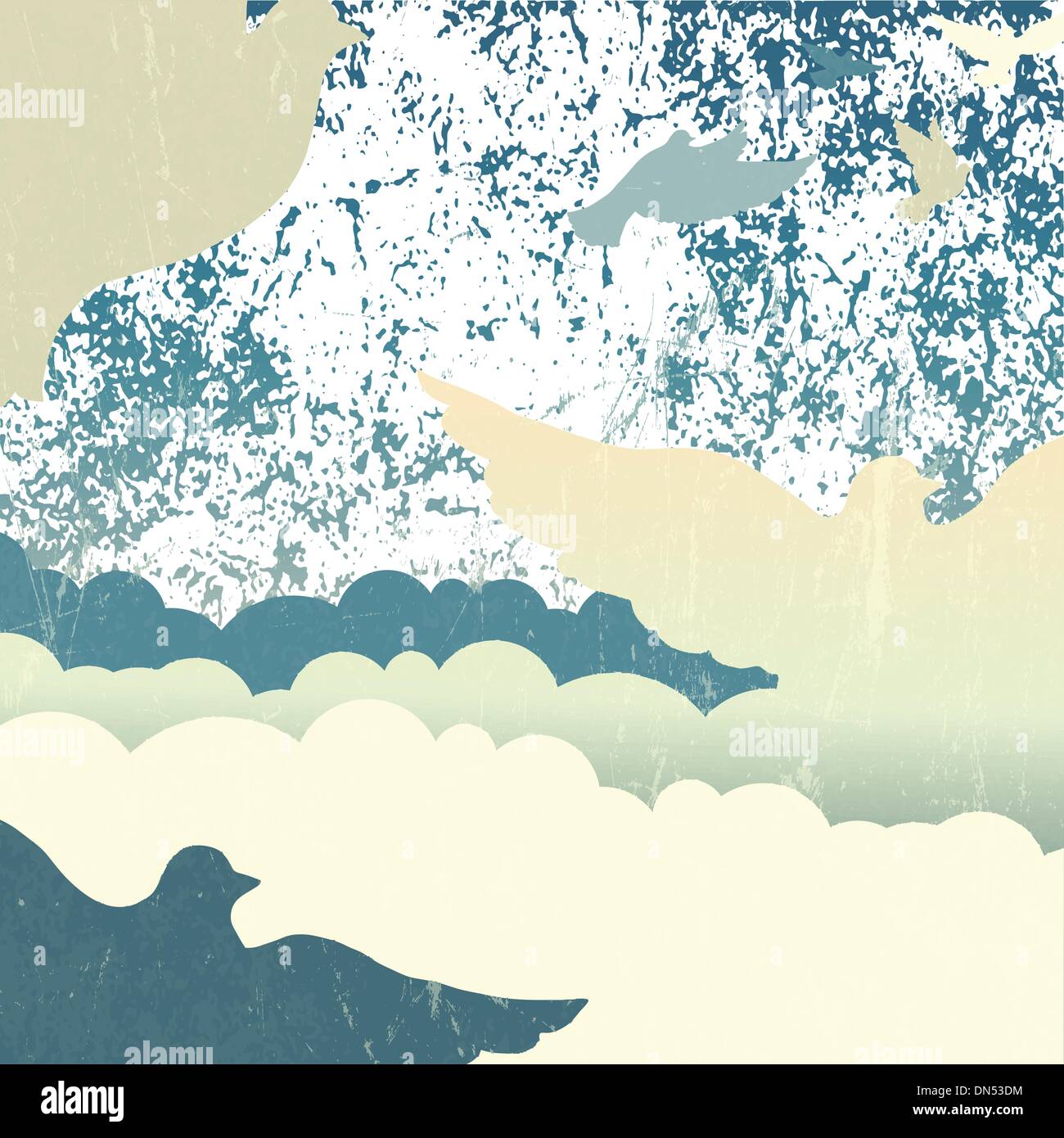 Clouds in vintage style Stock Vector Images - Alamy