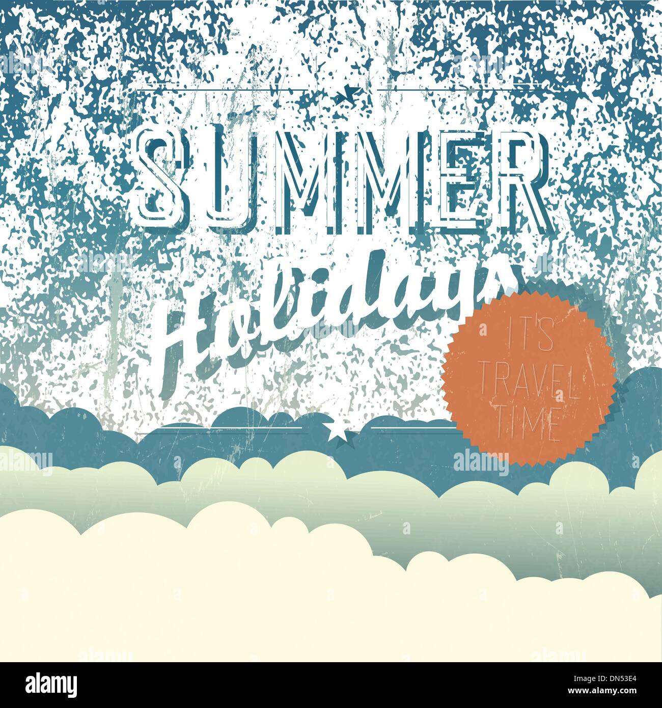 Summer Holidays Poster. Vector Stock Vector Image & Art - Alamy