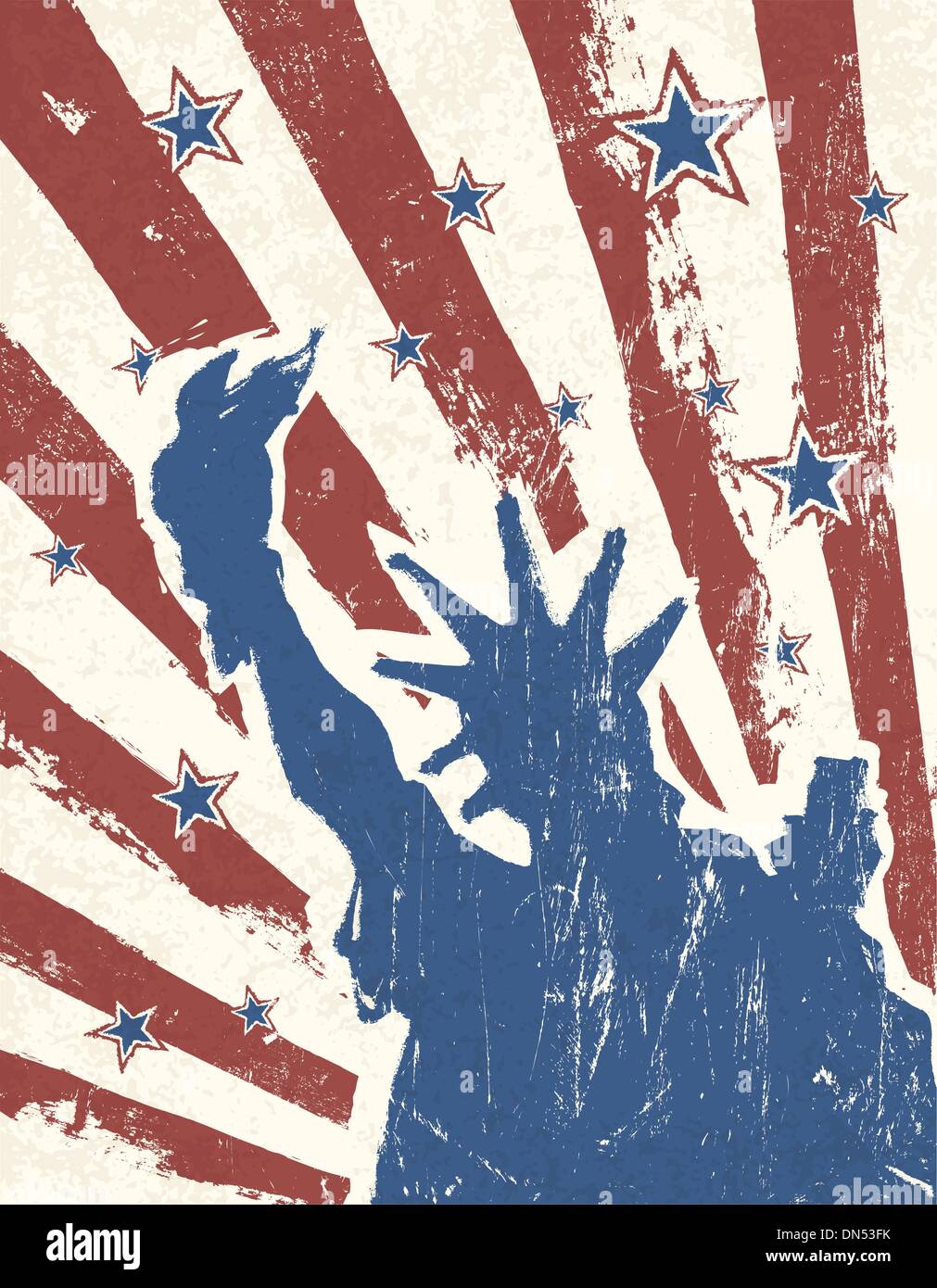 Grunge American Independence Day themed background. Vector Stock Vector ...