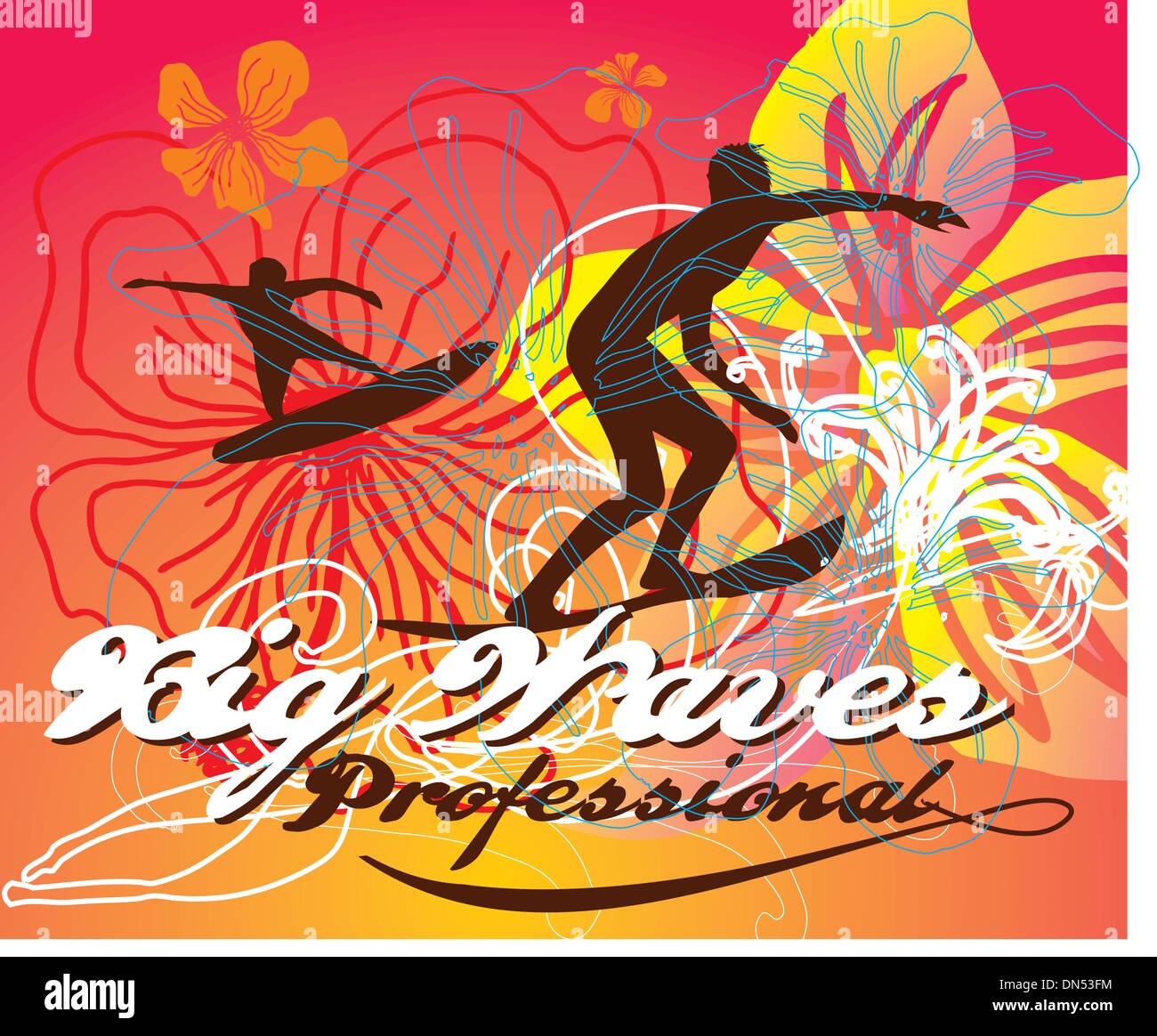 pacific surfer vector graphic design Stock Vector Image & Art - Alamy
