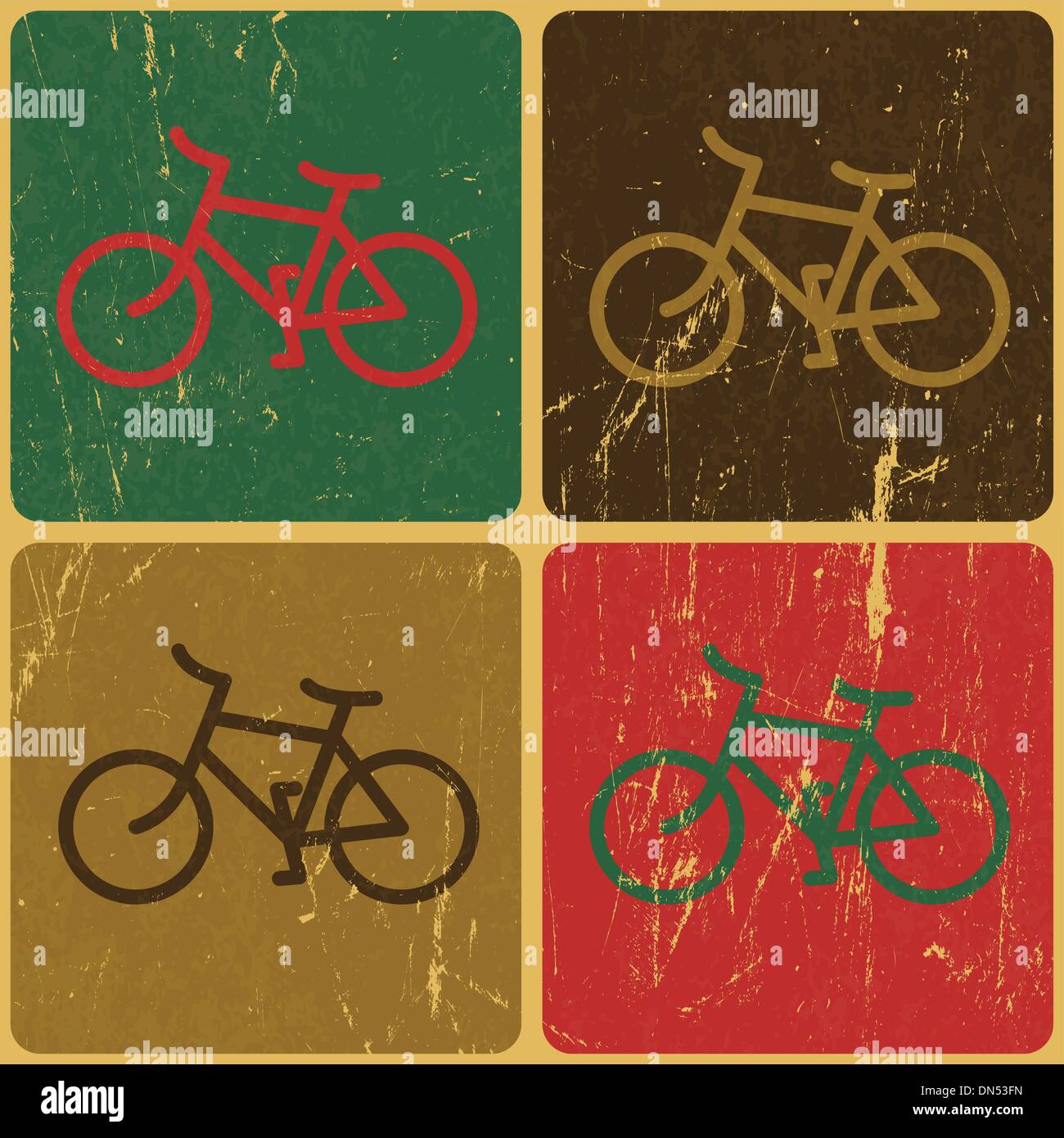 Retro bicycle background, vector Stock Vector Image & Art - Alamy