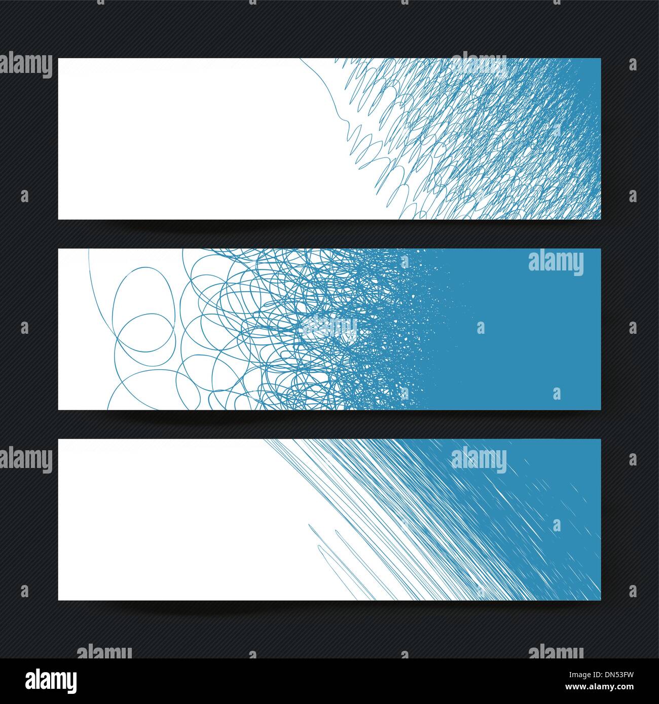 Collection of three horizontal banner designs, with creative dif Stock ...