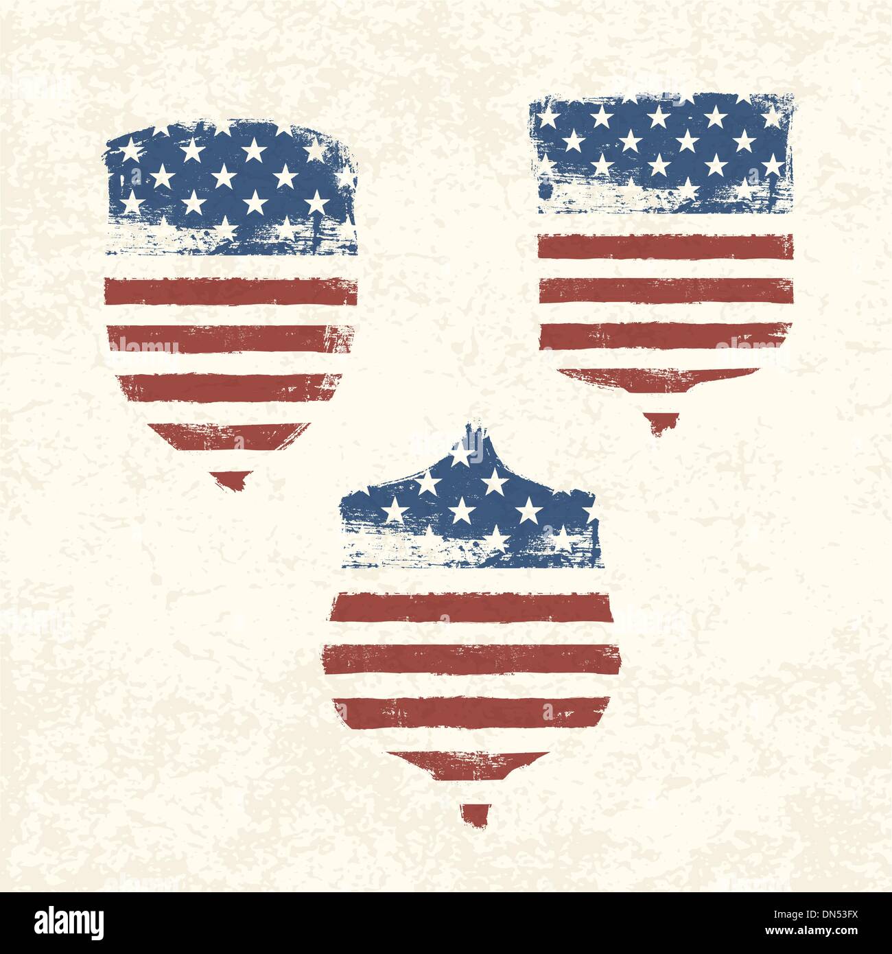 American flag vector Stock Vector Images - Alamy