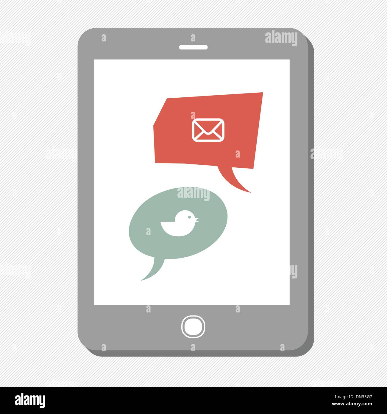 Tablet device social media icons hi-res stock photography and images ...