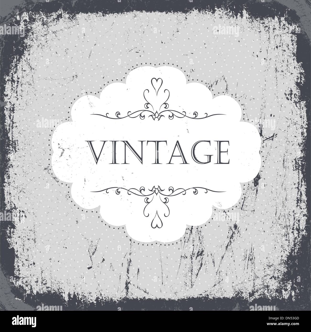 Vintage grunge card in monochrome gamut. Vector Stock Vector Image ...