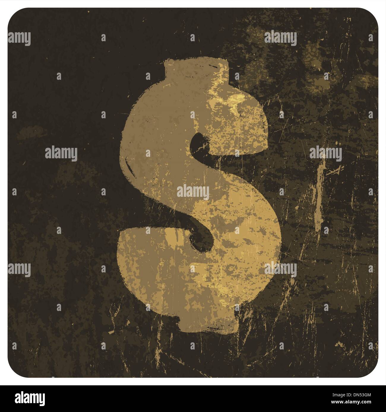 Grunge illustration of dollar sign. Vector Stock Vector Image & Art - Alamy