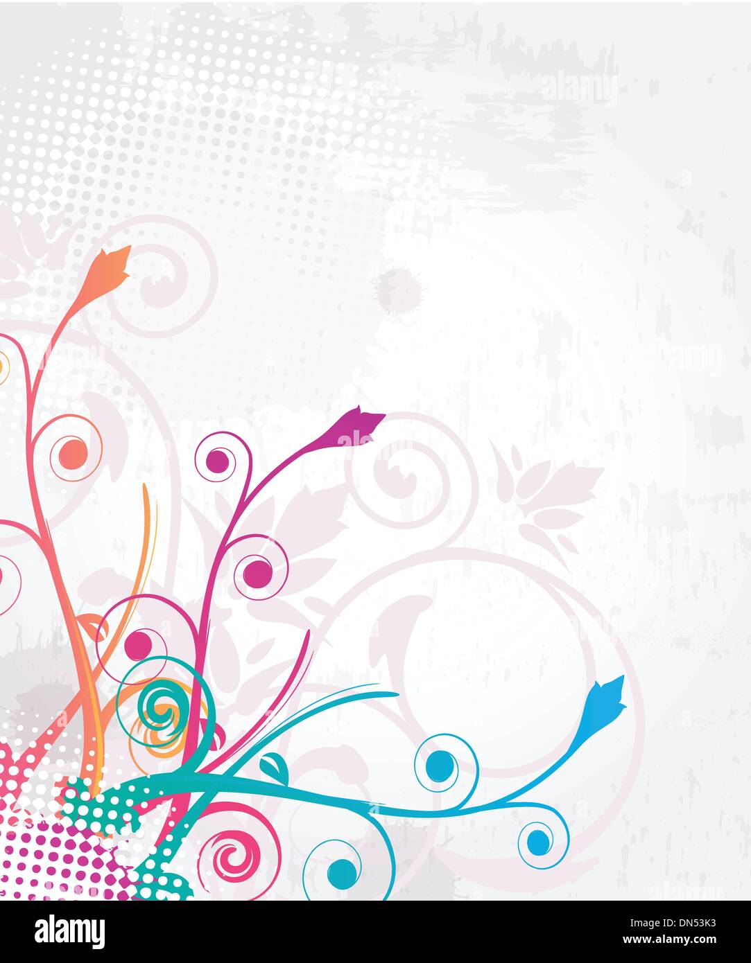 Abstract background with grey flowers Stock Vector Image & Art - Alamy