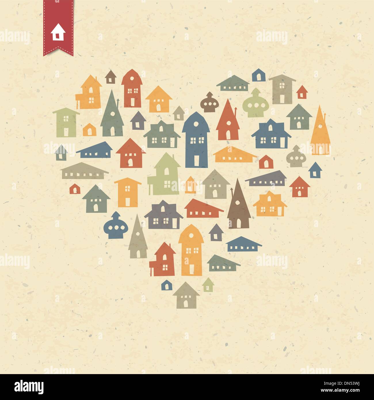 Houses city icons street Stock Vector Images - Alamy