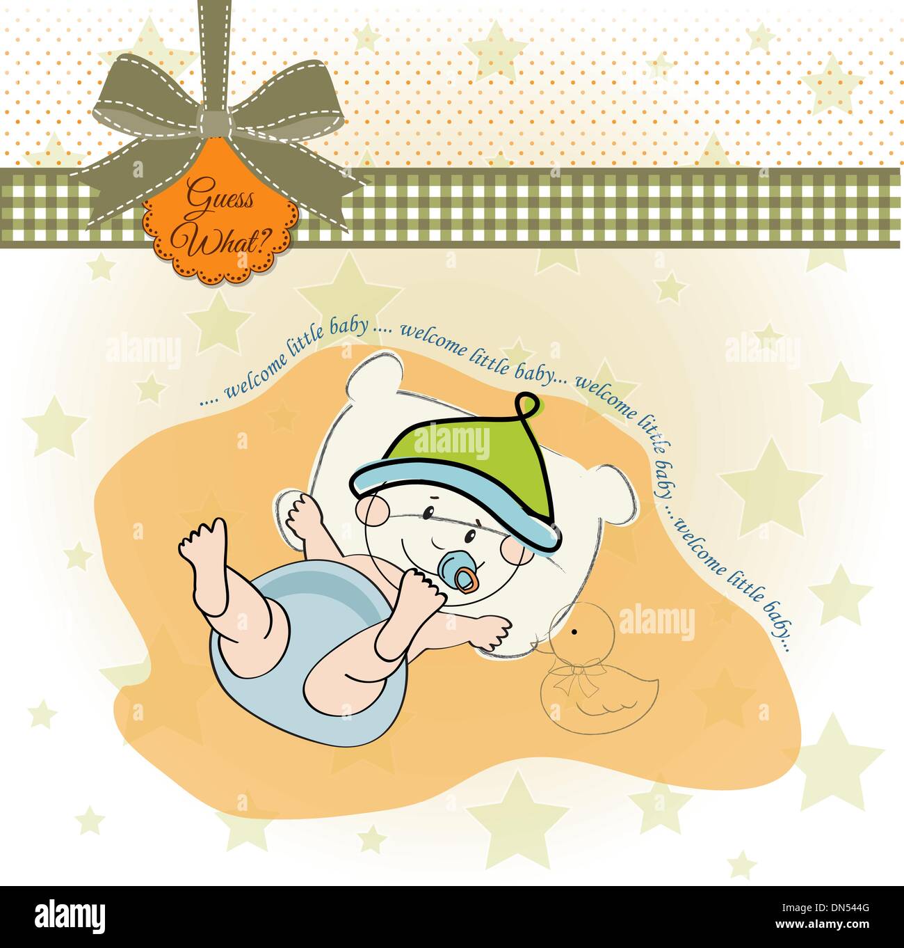Baby card illustration Cut Out Stock Images & Pictures - Alamy