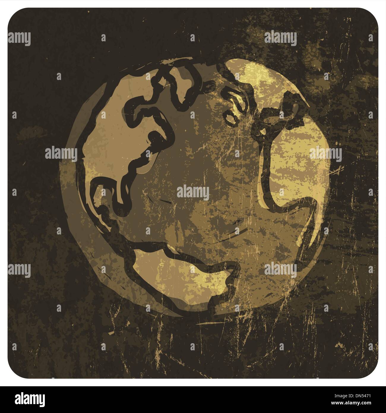Planet earth illustration vintage hi-res stock photography and images ...