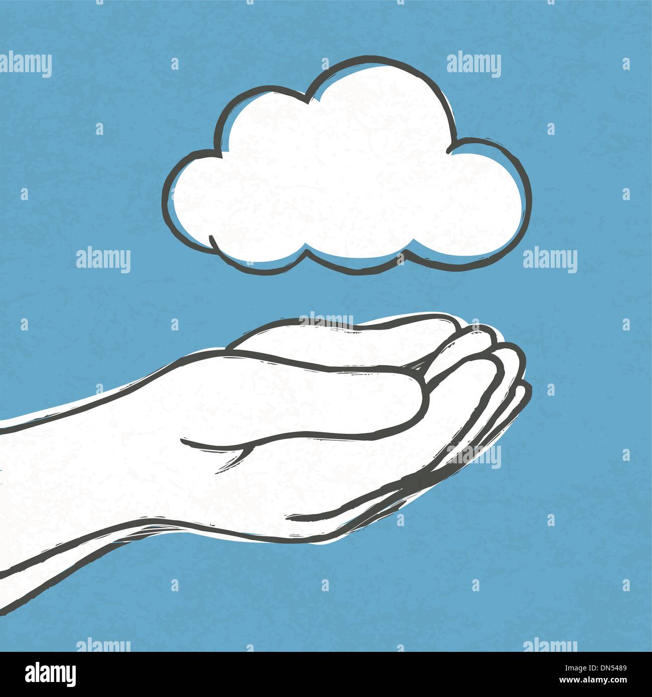 Hands holding cloud Stock Vector Images - Alamy