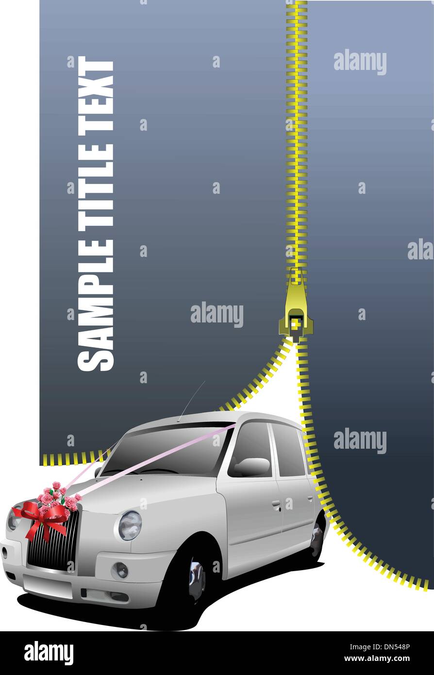 Zipper open wedding car. Vector illustration Stock Vector Image & Art ...