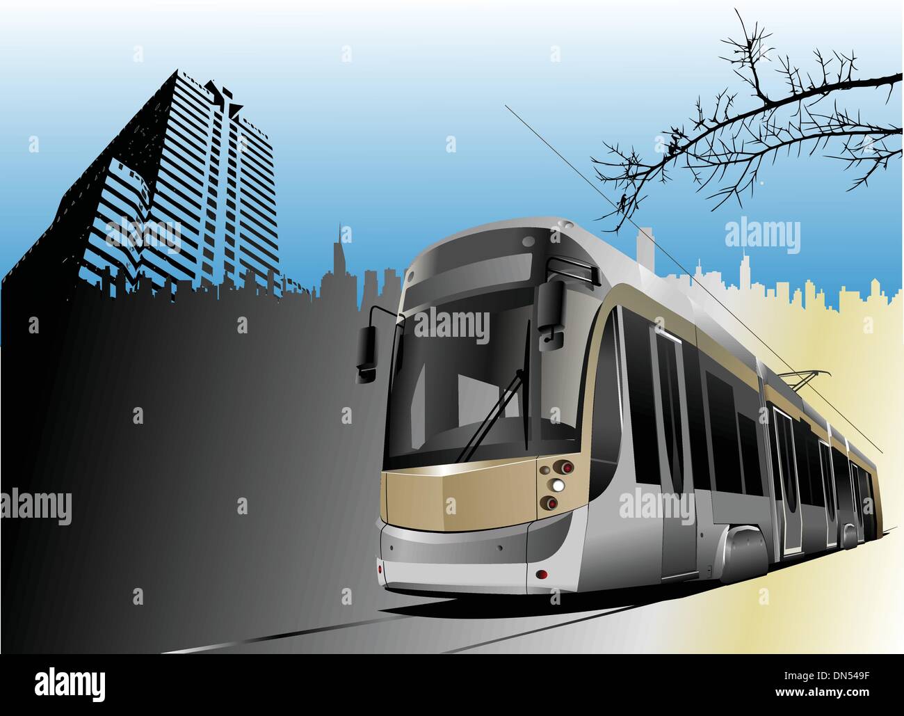 Trolley and tramway Stock Vector Images - Alamy