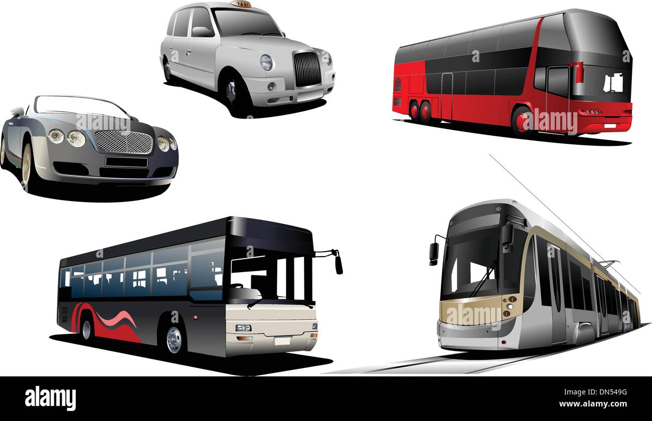 Five examples of city. Vector illustration Stock Vector Image & Art - Alamy