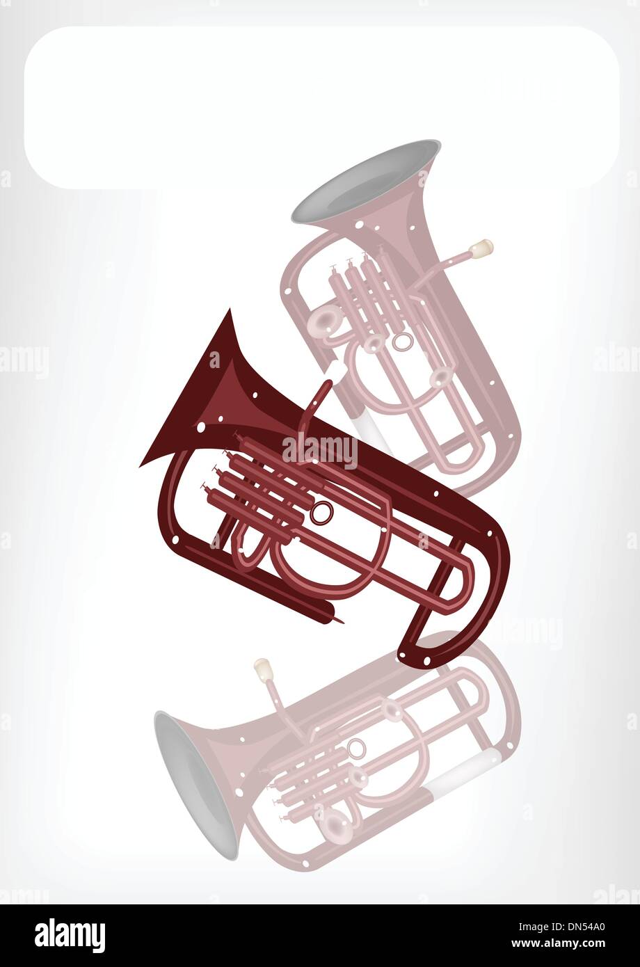 A Musical Euphonium with A White Banner Stock Vector Image & Art - Alamy