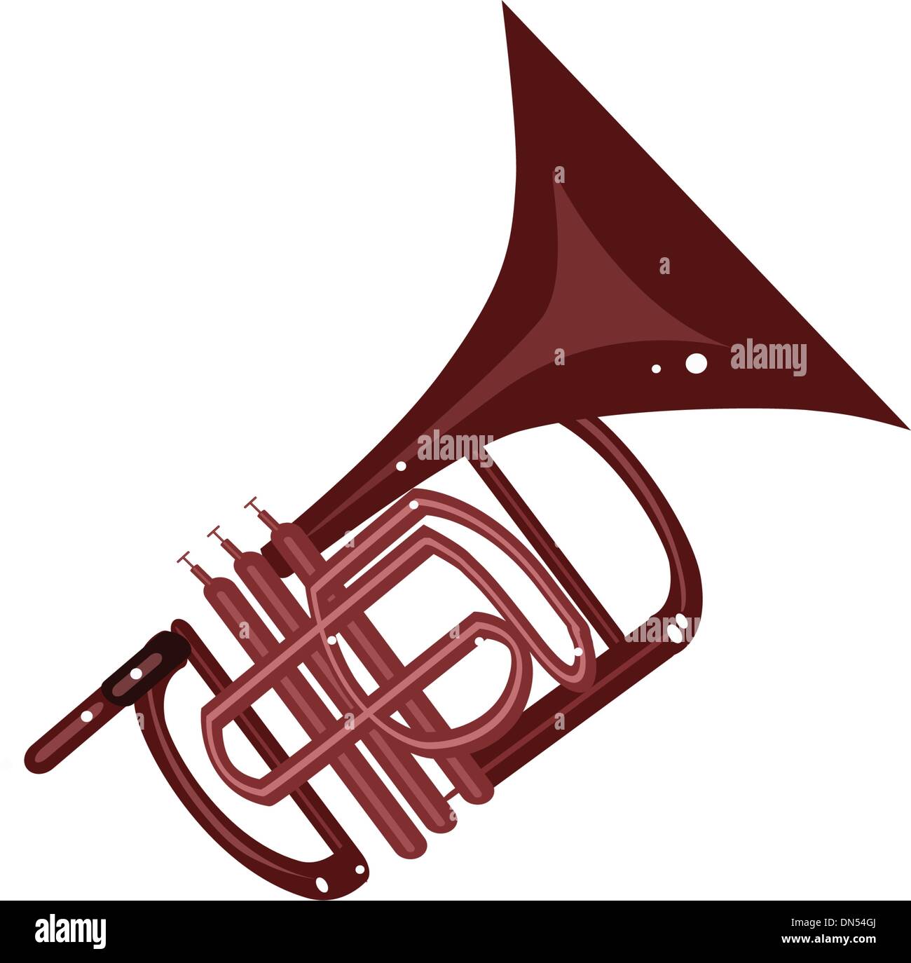 Cornet instrument Stock Vector Images - Alamy