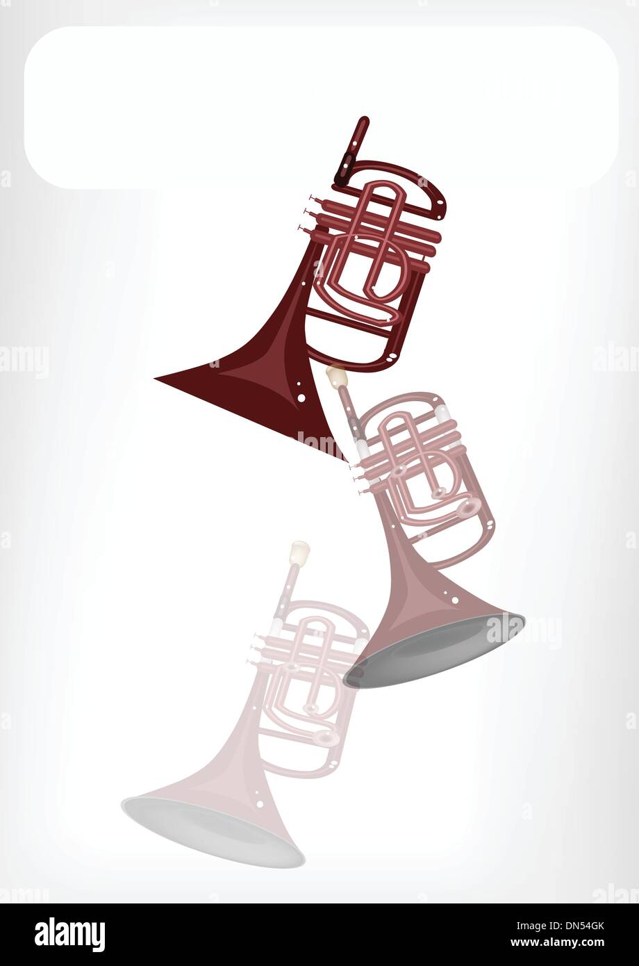 Blowing a cornet Stock Vector Images - Alamy