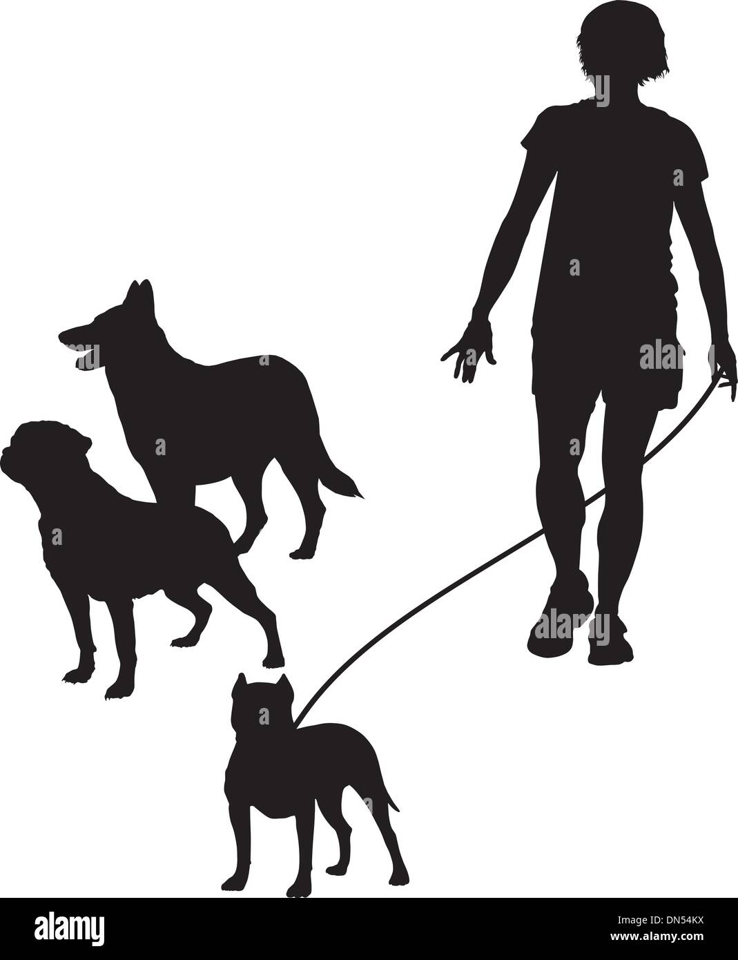 Women and dog Stock Vector Image & Art - Alamy