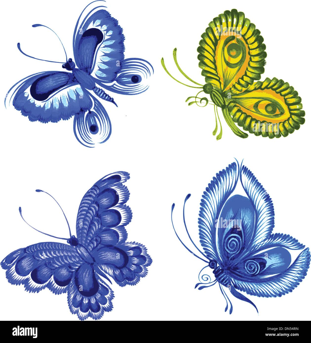 set of butterflies Stock Vector Image & Art - Alamy