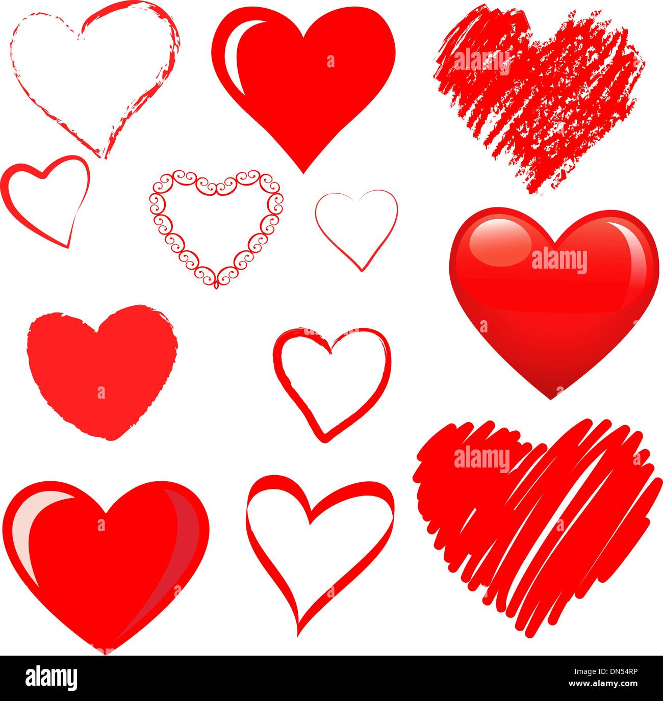Vector hearts set Stock Vector Image & Art - Alamy