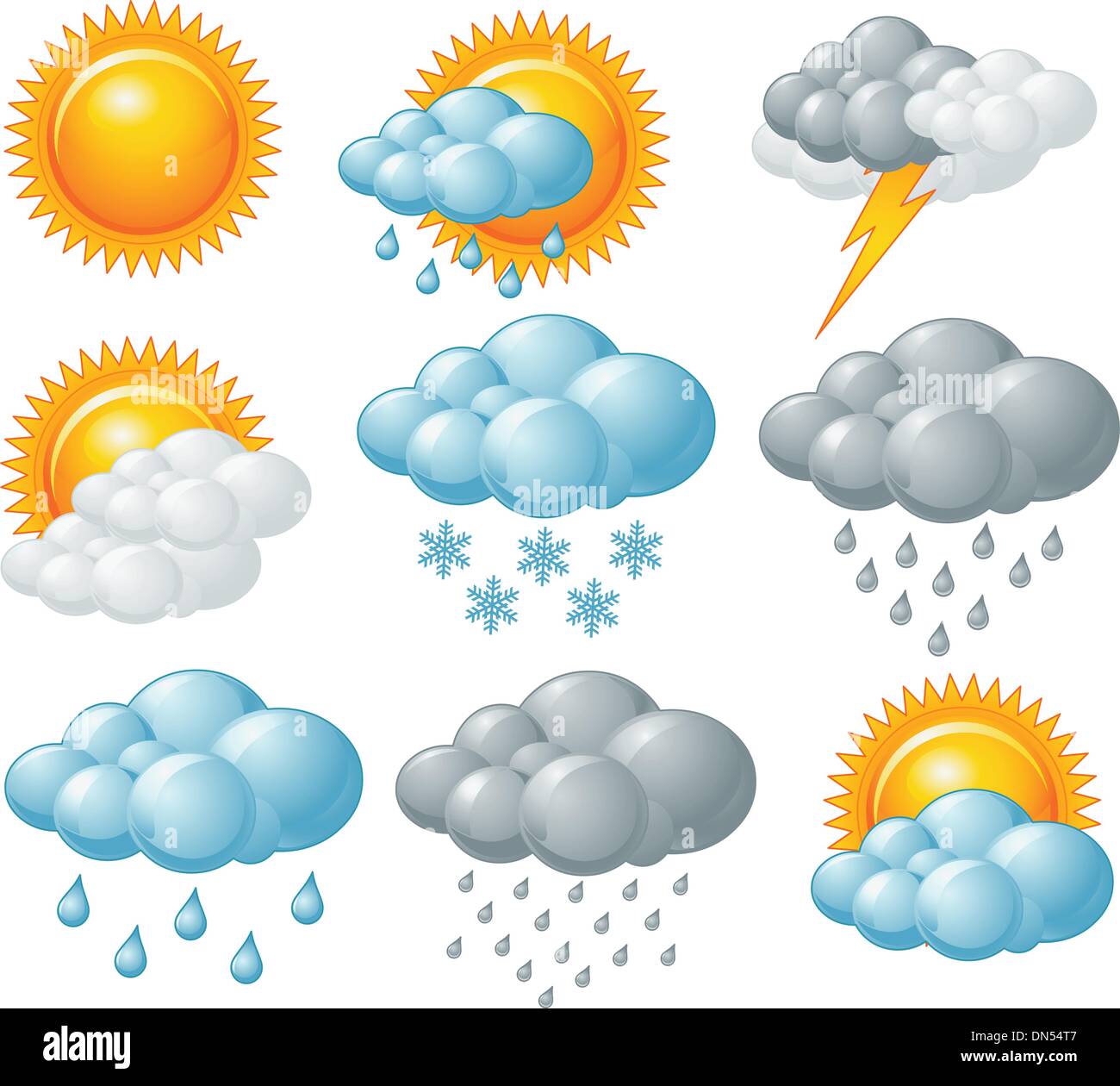 Weather icons hi-res stock photography and images - Alamy