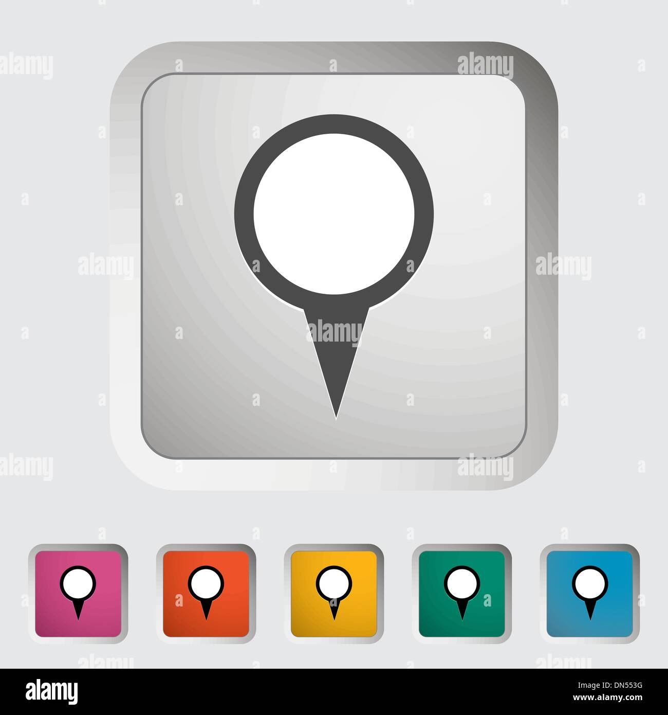 Map pin single icon Stock Vector Image & Art - Alamy