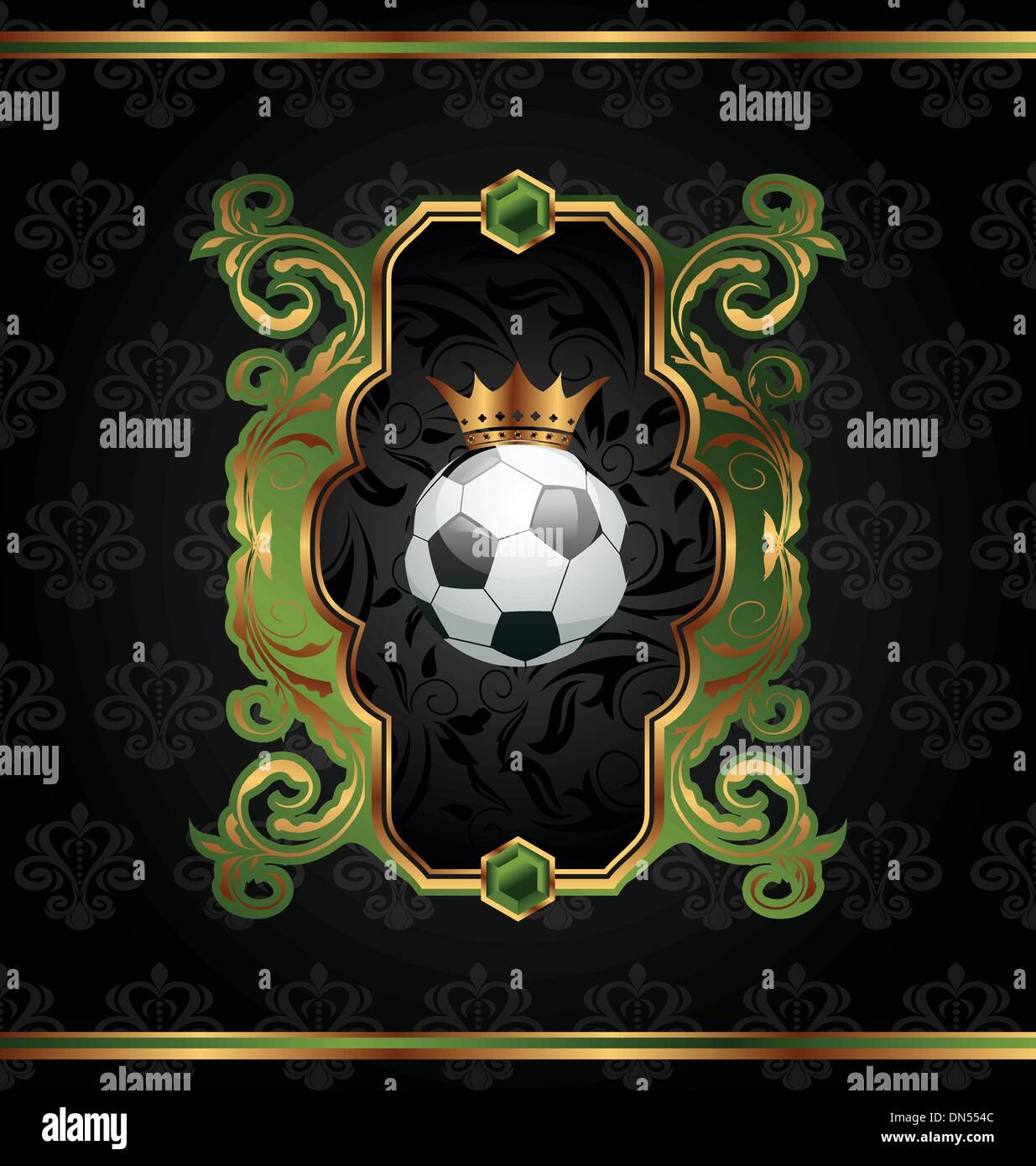 Football label with golden crown Stock Vector Image & Art - Alamy