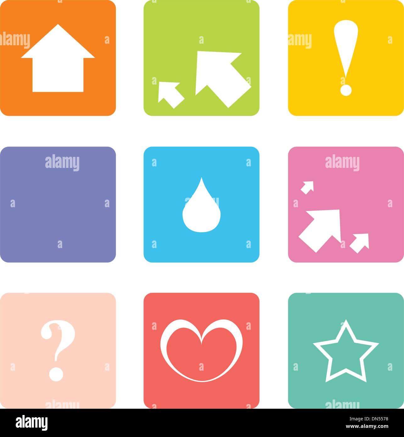 Vector icon set isolated on white background Arrows left right up ...