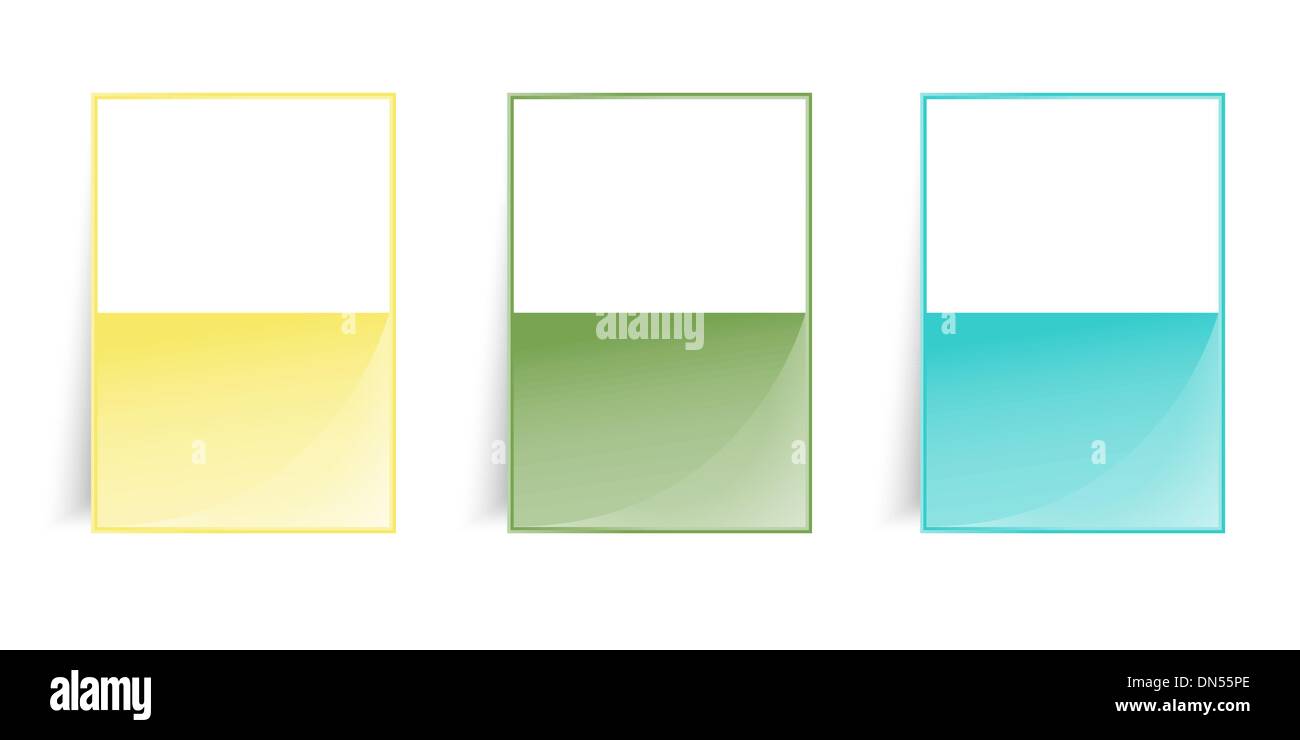 The glossy rectangle templates set Stock Vector Image & Art - Alamy
