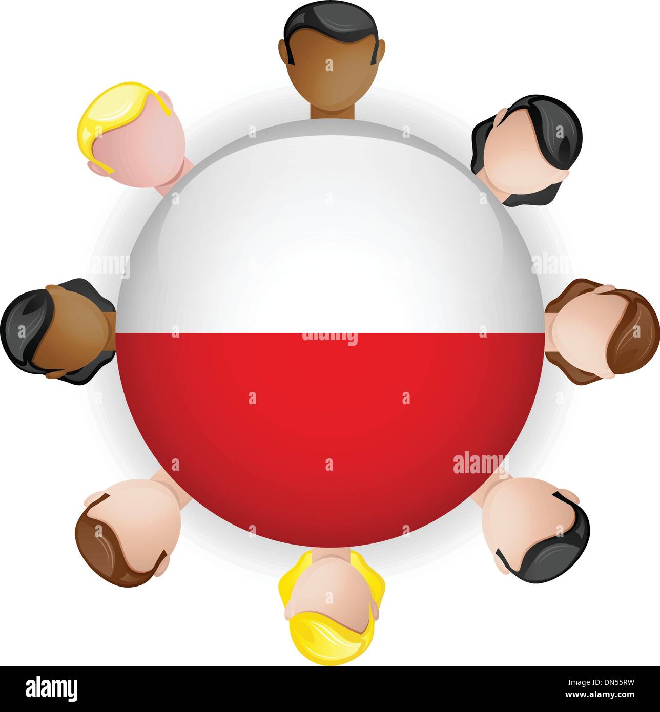 Poland crowd Stock Vector Images - Alamy