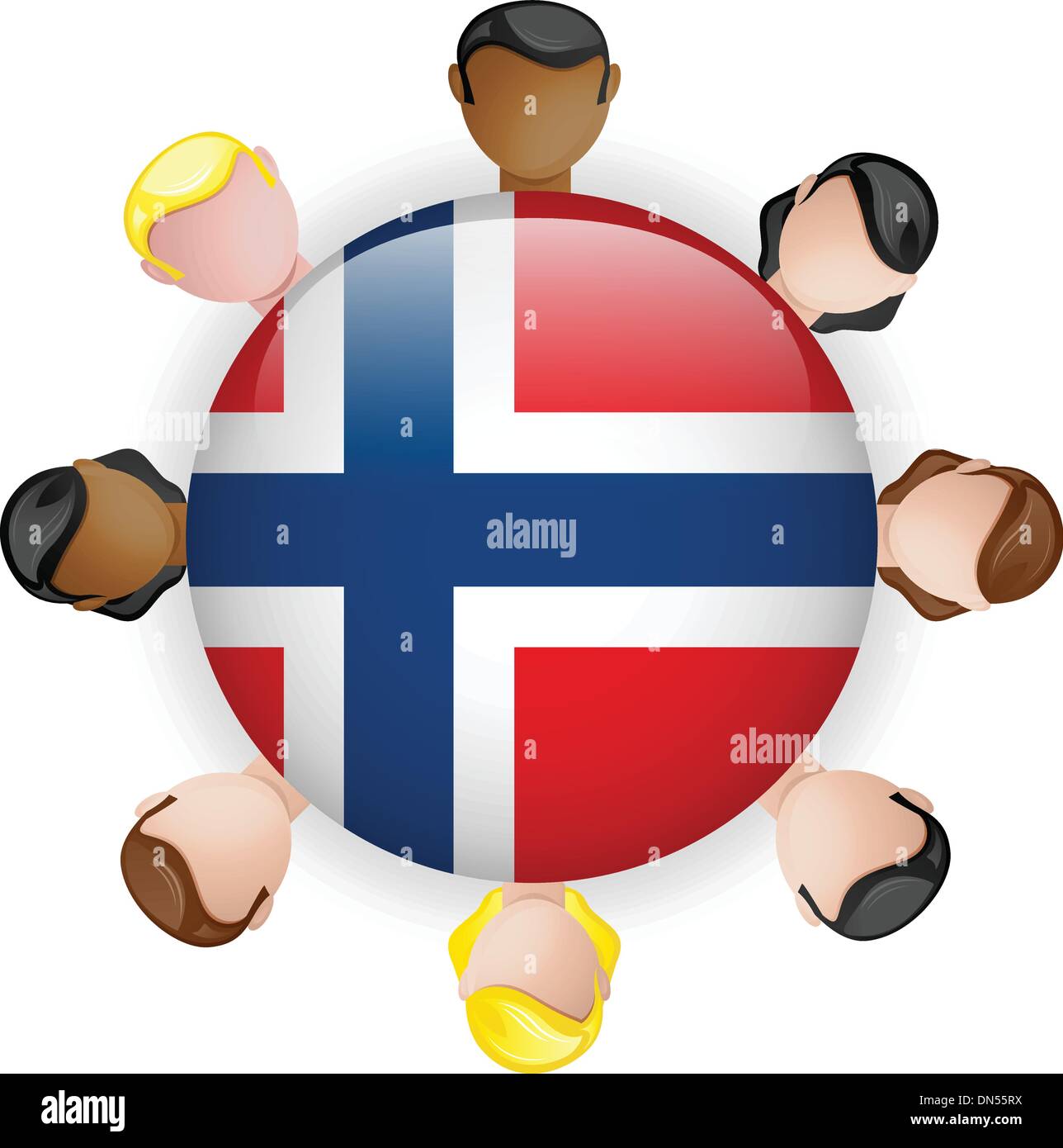 Norwegian flag people Stock Vector Images - Alamy
