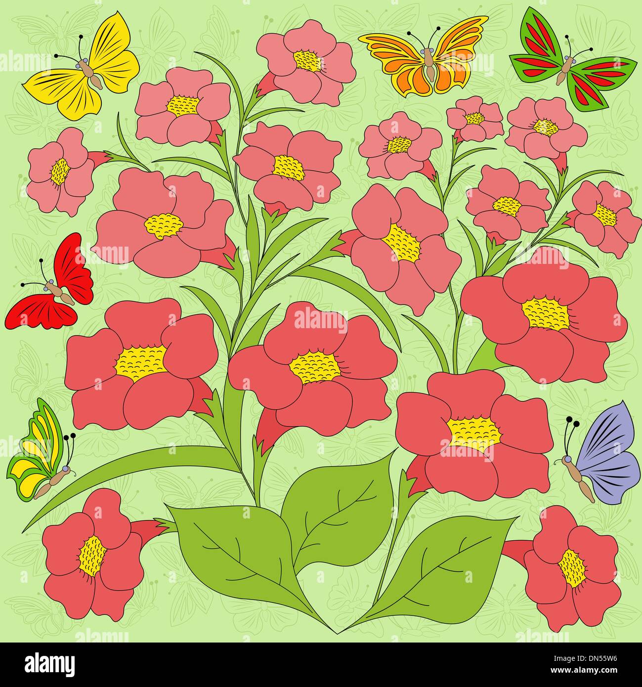 Abstract colourful background butterflies vector hi-res stock ...