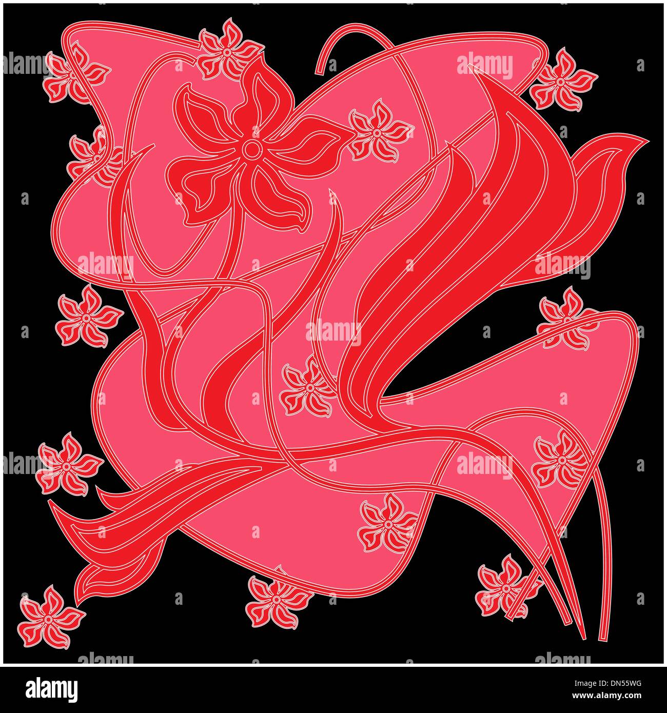 Bending flower Stock Vector Images - Alamy
