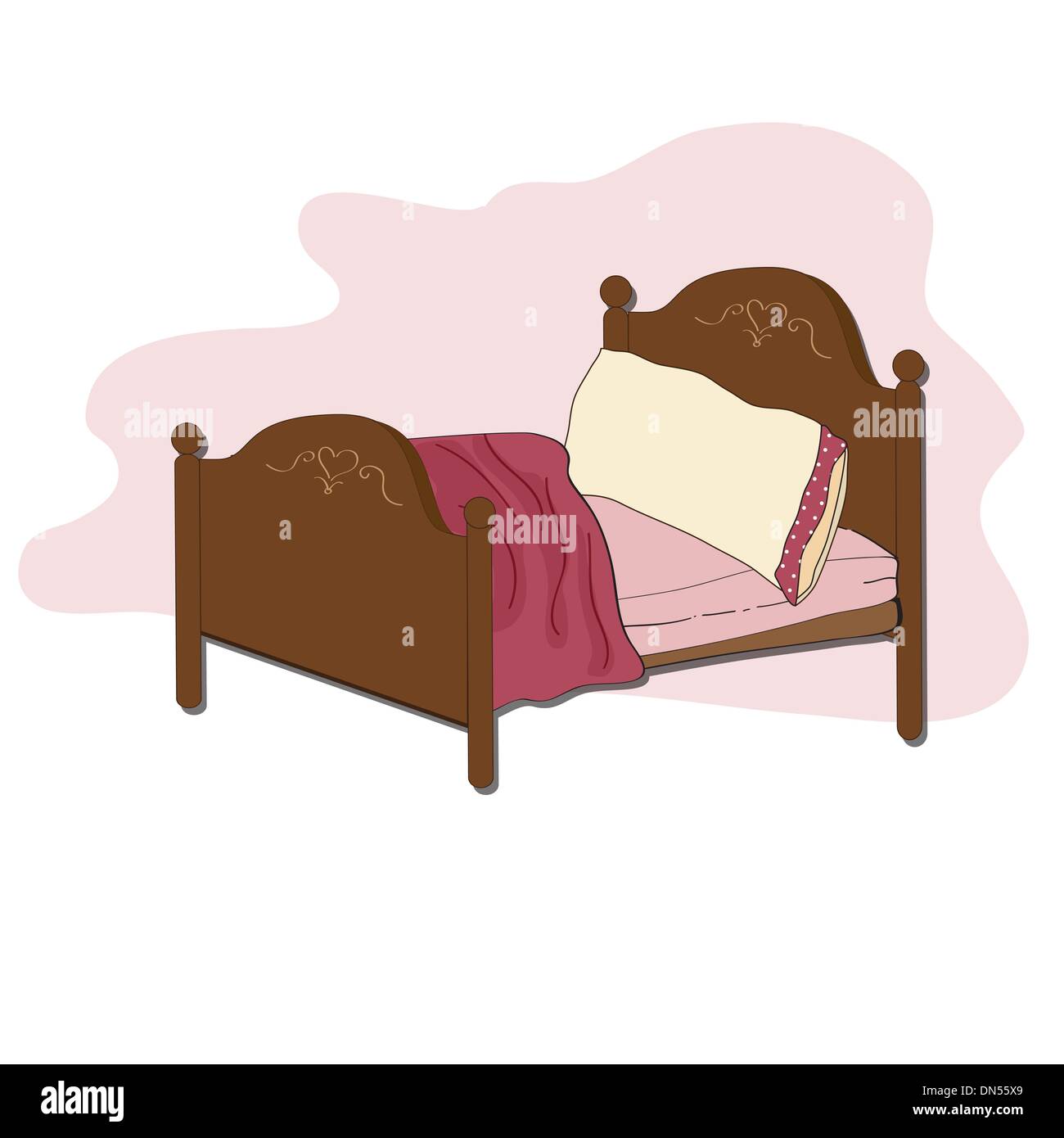 Kid sleeping bed night Stock Vector Images - Alamy