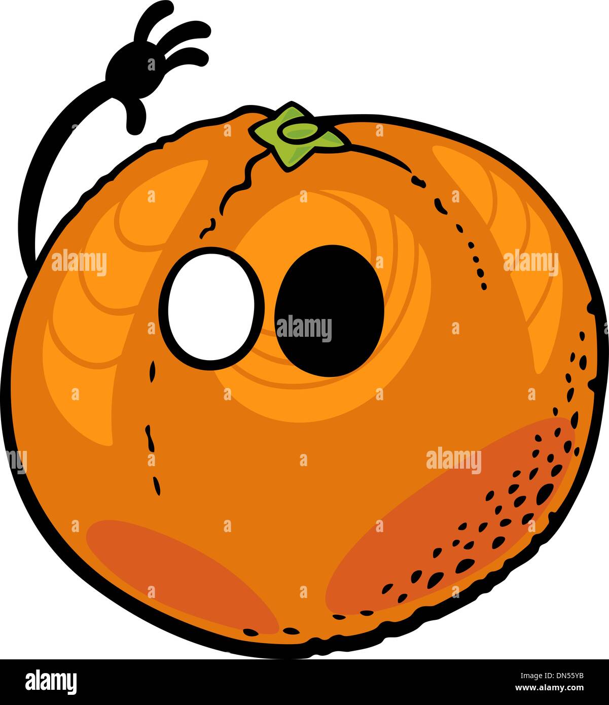 funny orange fruit cartoon illustration Stock Vector Image & Art - Alamy