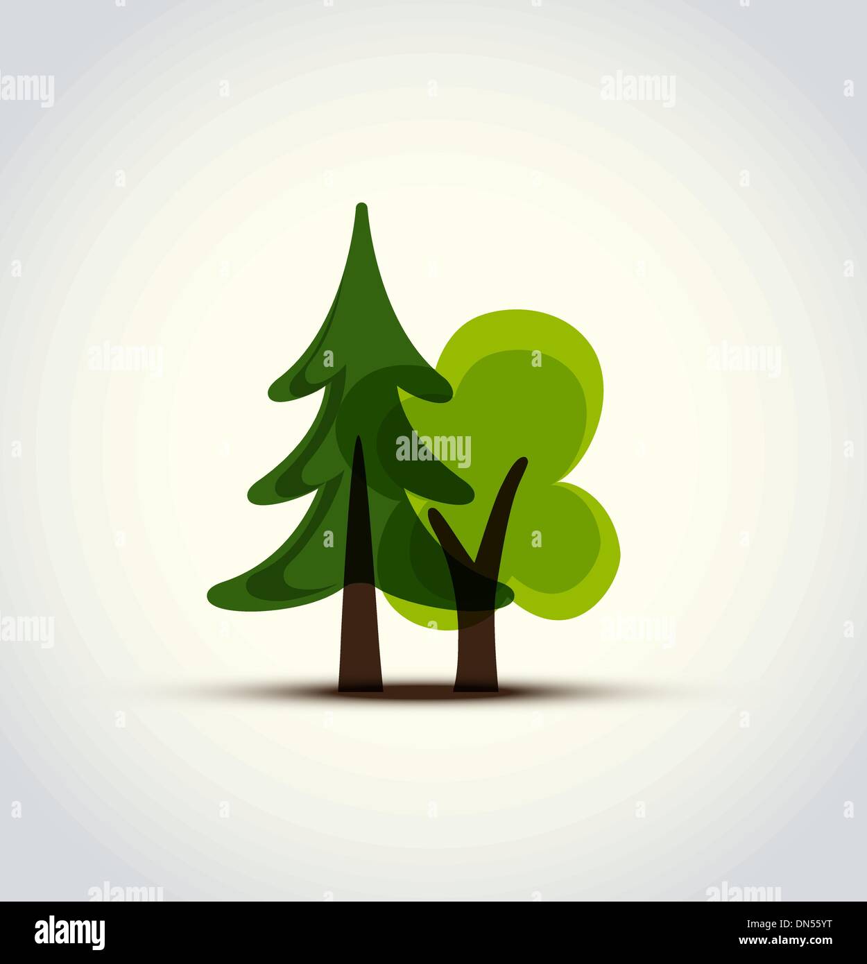 Forest conifer trees Stock Vector Images - Alamy