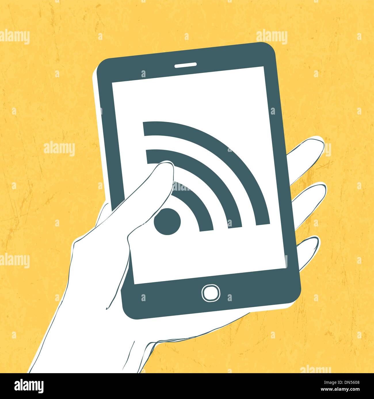 Smartphone with wireless connection icon. Vector Stock Vector Image ...