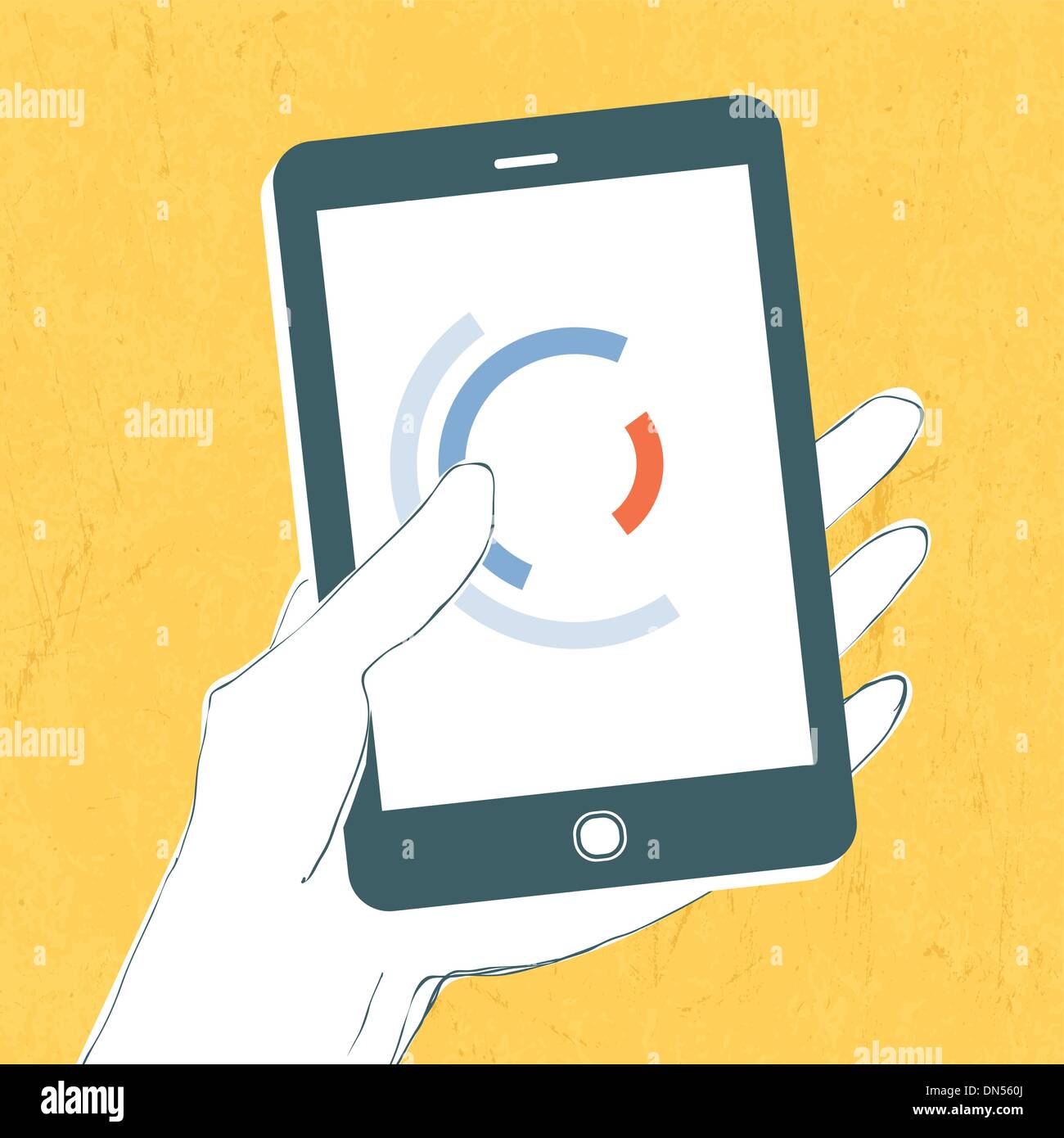 Hand with smartphone. Vector Stock Vector Image & Art - Alamy