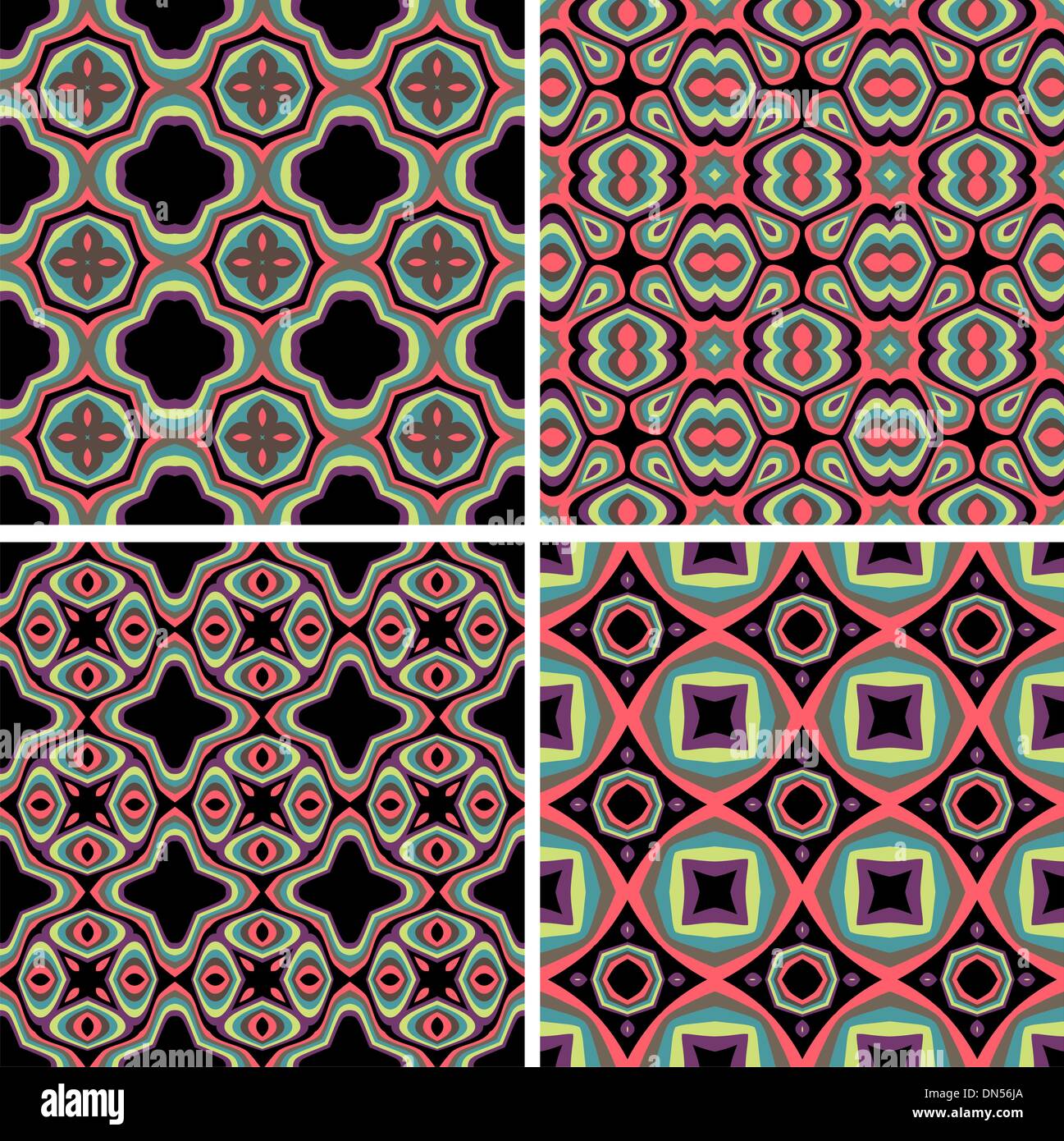 Red square pattern set Stock Vector Images - Alamy