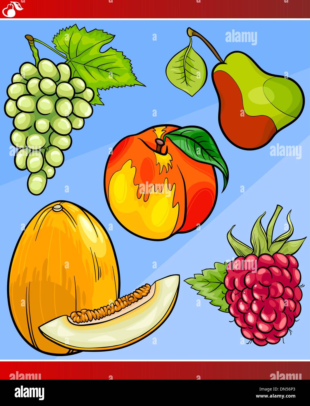 fruits set cartoon illustration Stock Vector Image & Art - Alamy