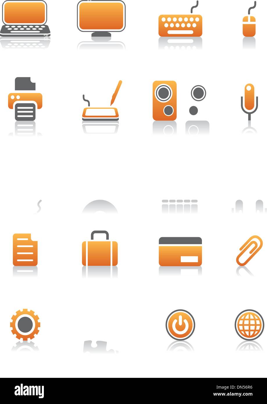 Set of 20 Computer Icons Stock Vector Image & Art - Alamy
