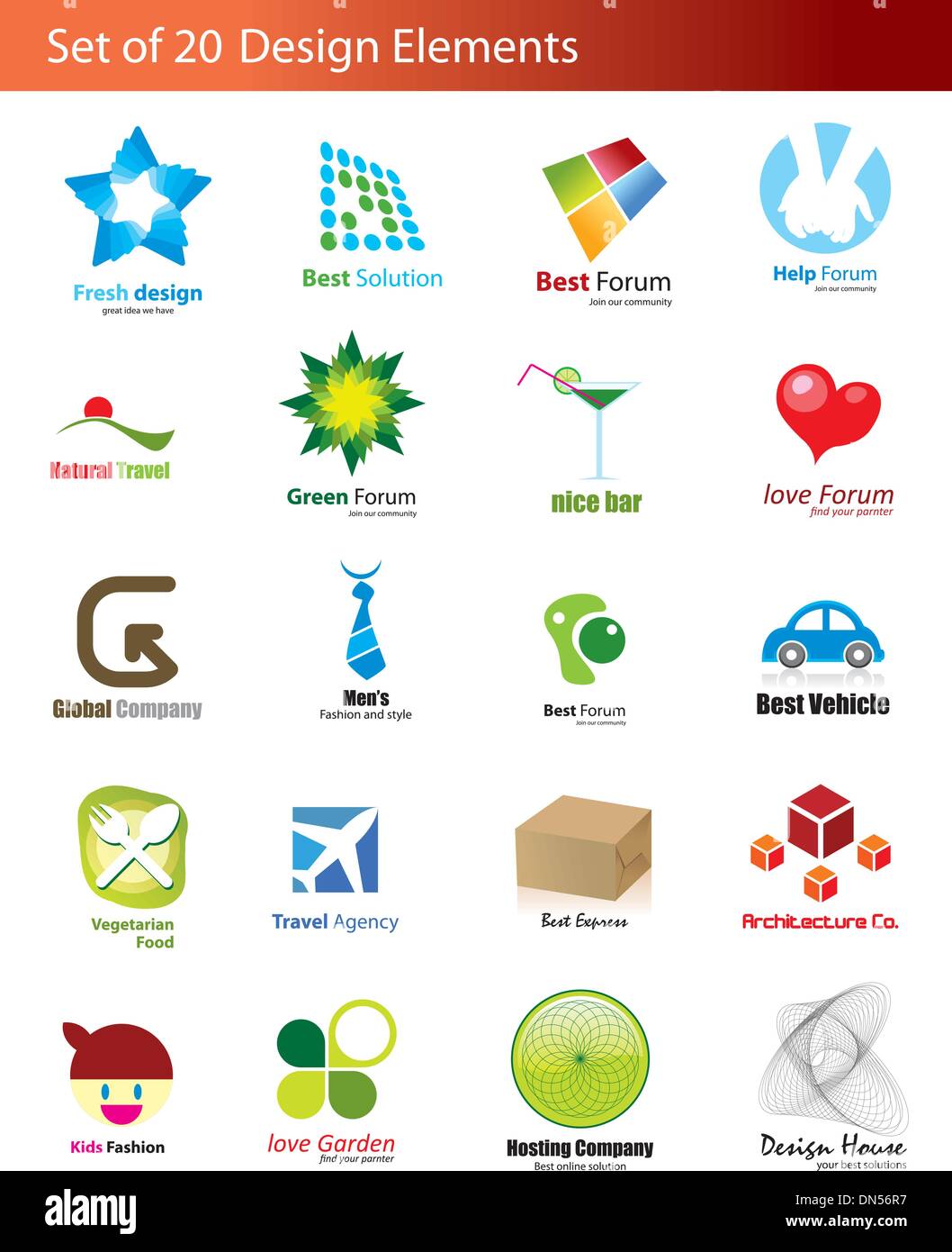 Logo elements hi-res stock photography and images - Alamy