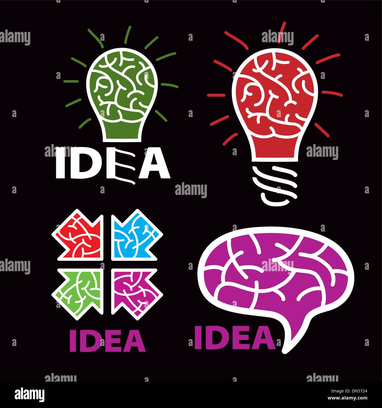 Logo idea brain hi-res stock photography and images - Alamy