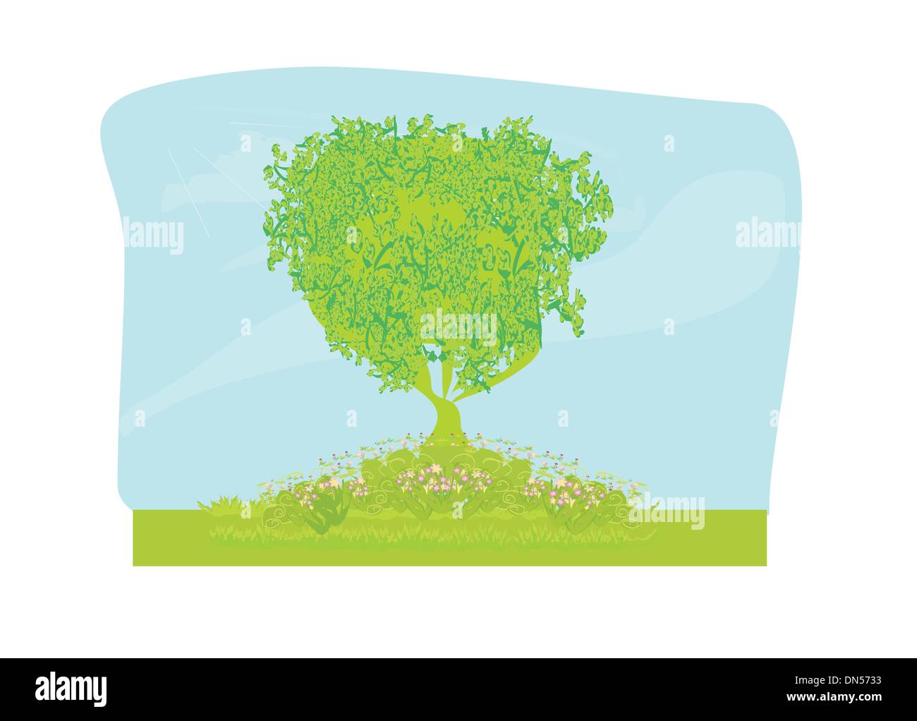 Easter tree card Stock Vector Image & Art - Alamy