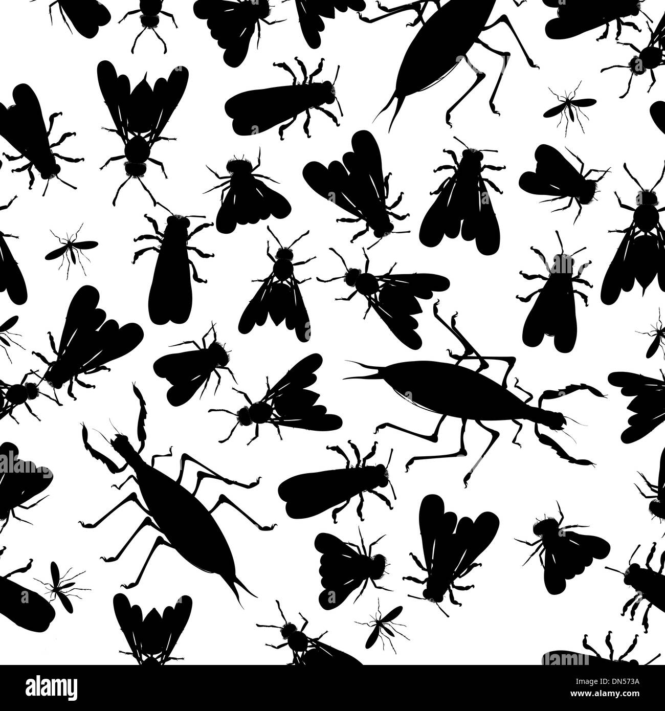 Black insect insects Stock Vector Images - Alamy